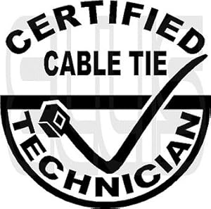 CERTIFIED CABLE TIE TECHNICIAN Sticker Decal Euro JDM DUB Funny Vinyl ...