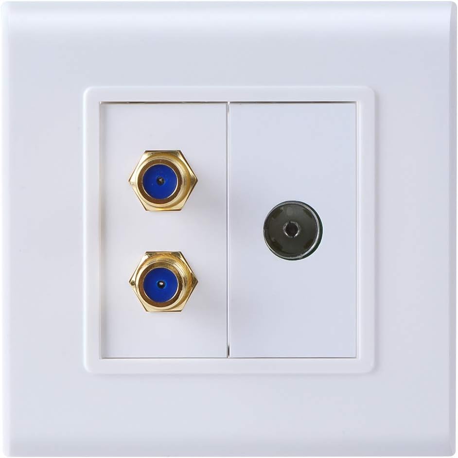TENINYU TV Aerial & F Type (Satellite) Faceplates/Wall Plate Outlets ...