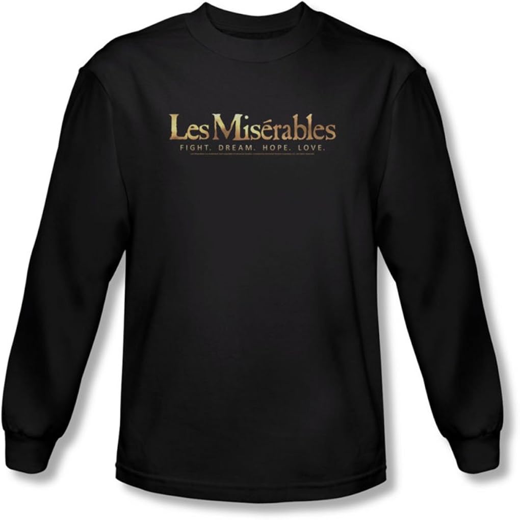 Les Miserables - Mens Logo Longsleeve T-Shirt, XX-Large, Black: Amazon ...