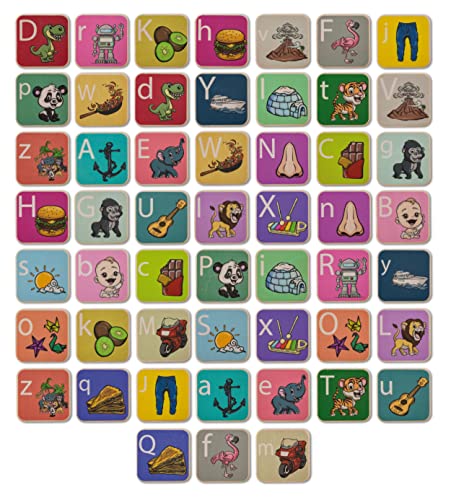 Cottify Wooden Alphabet Matching Game, Alphabet Memory Game, ABC Memory ...