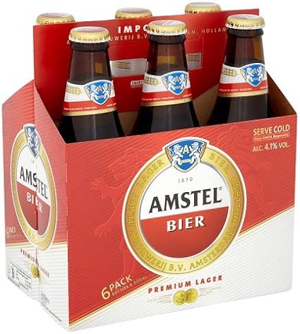 Amstel Bier Premium Lager, 6 x 330ml: Amazon.co.uk: Grocery