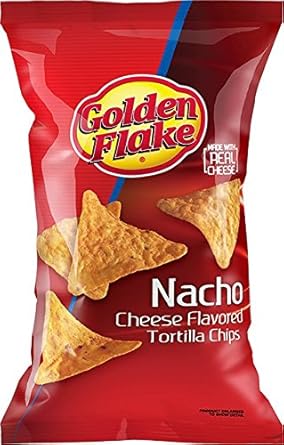 Amazon.com: Golden Flake Nacho Cheese Tortilla Chips, 3-Oz (Pack of 4)