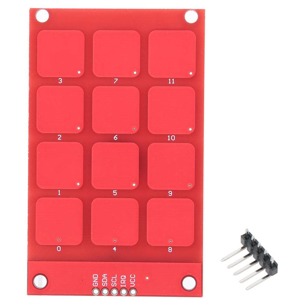 Amazon.com: MPR121 3.3V Capacitive Touch Keypad Sensor Keyboard 12 Buttons High Sensitive I2C ...