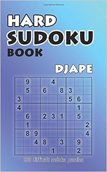 Hard Sudoku Book: 200 Difficult Sudoku Puzzles: Volume 1: Amazon.co.uk ...