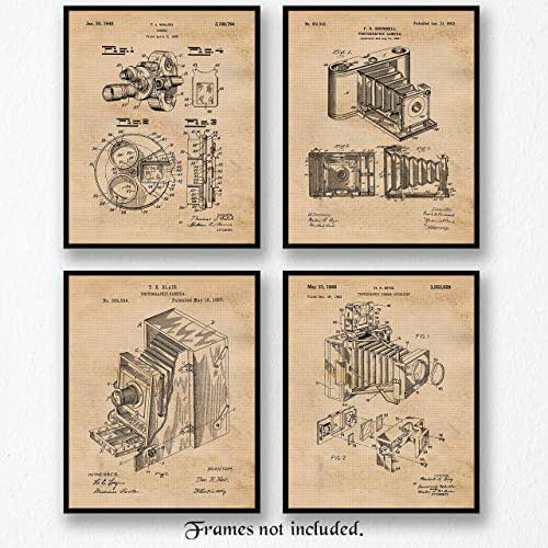 Amazon.com: Vintage Classic Camera Patent Poster Prints, Set of 4 (8x10 ...