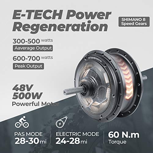 Eahora X7 PRO 500W Fat Tire Folding Electric Bike 48V Snow Beach ...