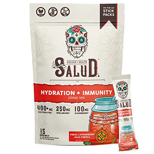 Salud 2-in-1 Hydration and Immunity Electrolytes Powder, Strawberry ...
