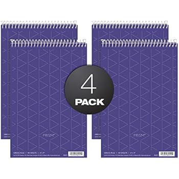 Amazon.com : Mintra Office Steno Book - 6x9 - Pastel Colors 4 Pads/Pack ...