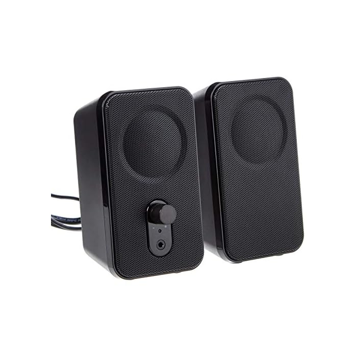 Amazon Basics Computer Speakers for Desktop or Laptop PC | AC-Powered ...