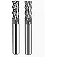 Hunricho 2PCS 1/2'' Carbide Square End Mill Bits Set, Milling Bits ...