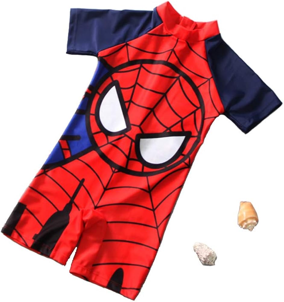 DIDILA Spiderman Swimsuit,One Piece Spider-Man Swimsuit for Boys ...