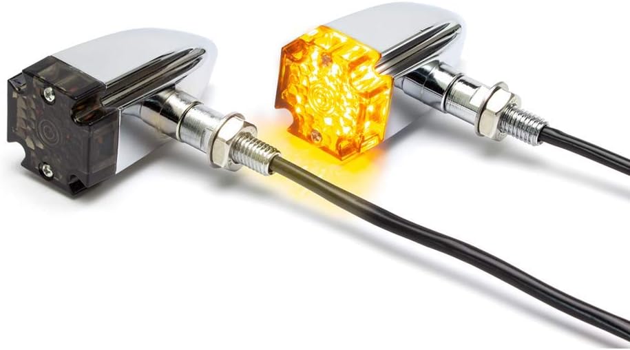 Maltese Cross LED Indicators with Smoked Lens – CHROME – for Custom ...