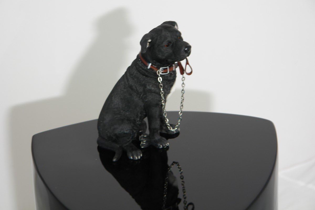 Lesser & Pavey Sitting Walkies Black Staffordshire Bull Terrier, h17cm ...