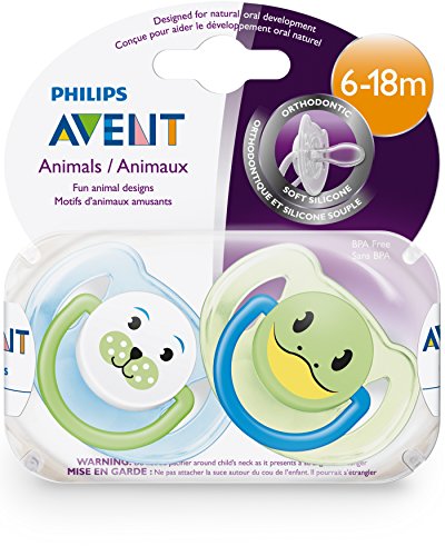 Philips AVENT BPA Free Animal Pacifier, 6-18 Months, Style and Color ...