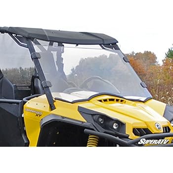 Amazon.com: Can Am Commander Full Glass Windshield and Wiper Package ...