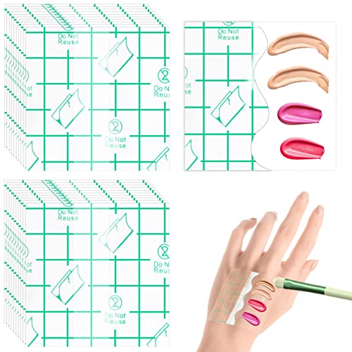 200 Pieces Makeup Hand Palette Adhesive Foundation Palette Disposable ...