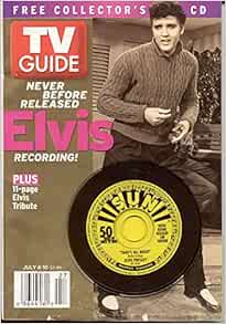 Tv Guide Elvis July 4-10 with Recording. Collector's Cd in White Outfit ...