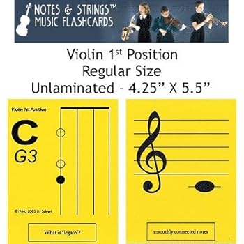 Amazon.com: Notes & Strings Violin 1st Position 4.25"X5.5" Regular Size ...