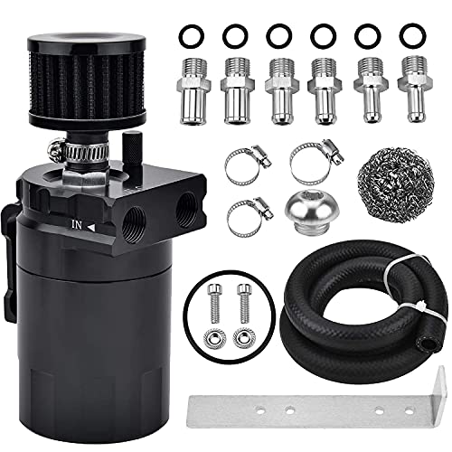 EVIL ENERGY Baffled Oil Catch Can,Oil Separator Catch Can with Breather ...