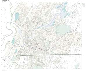 Amazon.com: ZIP Code Wall Map of Chattanooga, TN ZIP Code Map Laminated ...