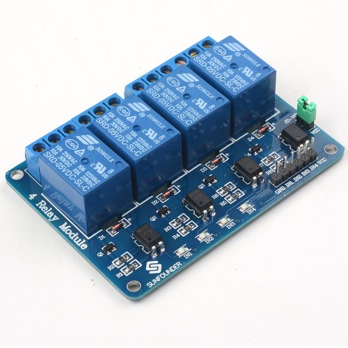 SunFounder 4 Channel 5V Relay Shield Module Compatible with Arduino R3 ...