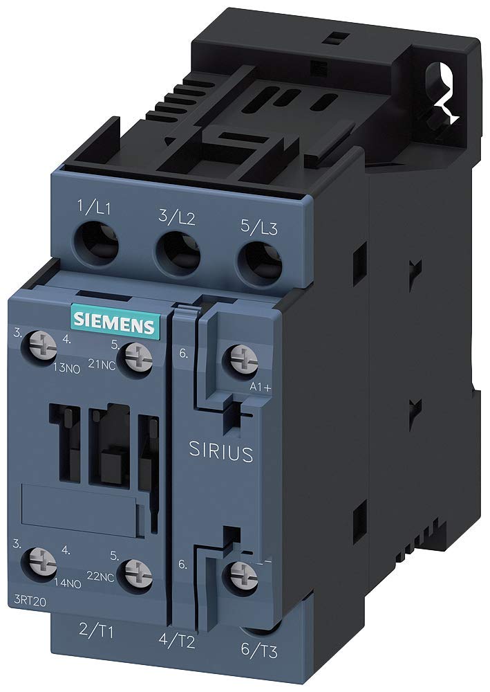 Siemens SIRIUS 3RT20261BB40 IEC - Contactor magnético (24 V CC, 3 polos ...