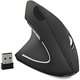 Left-Handed Mouse, AURTEC Rechargeable 2.4G Wireless Ergonomic Vertical ...