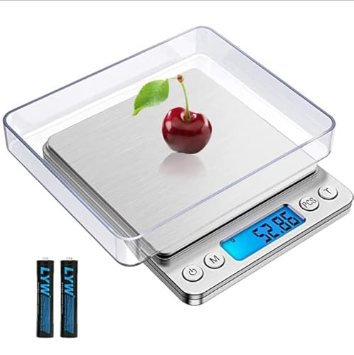 Kitchen Scale, 500g by 0.01Gram/0.001Ounce Small Digital Food Scale ...