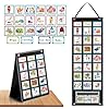 ANCOMEDO Large Black Visual Schedule Chart for Kids Chore with 92 Pcs ...