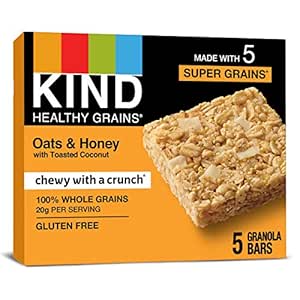 Amazon.com: KIND Healthy Grains Bars, Oats & Honey with Toasted Coconut ...