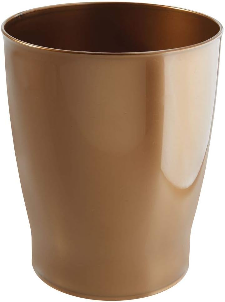 mDesign Round Bathroom Bin and Bedroom Bin – Rubbish Bin for Bedrooms ...