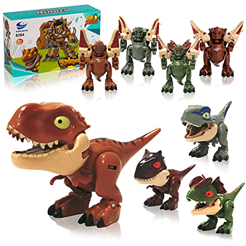 B&LHCX Camp Cretaceous Toys,4PCS Dinosaur Toys(T Rex/Velociraptor ...