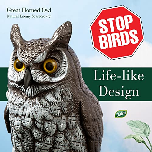 Offo Bird Scare Devices 2-Pack Realistic Fake Owls | Bird Deterrent For ...
