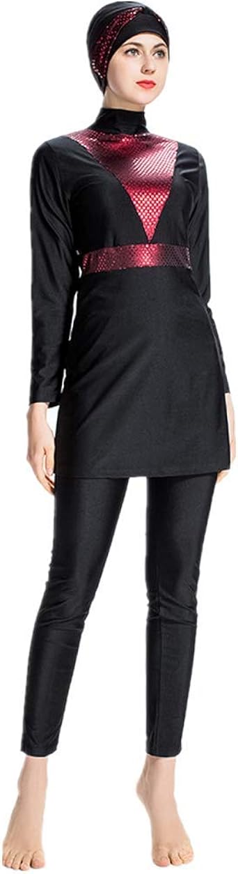 Amazon.com: KXCFCYS Modest Muslim Swimwear Islamic Swimsuit for Women ...