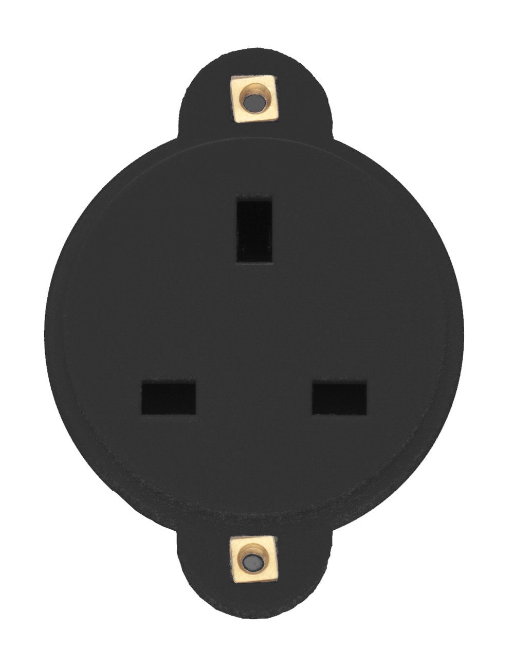 Contactum X1395BLK-1PACK 1 Gang 13A Circular Socket, Black: Amazon.co ...
