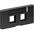 Amazon.com: Leviton 2-Port QuickPort Modular Furniture Faceplate, 49910 ...