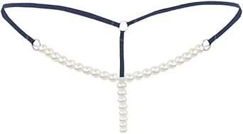 YiZYiF Women Sexy Pearl G-String T-Front Panties Underwear Blue ...