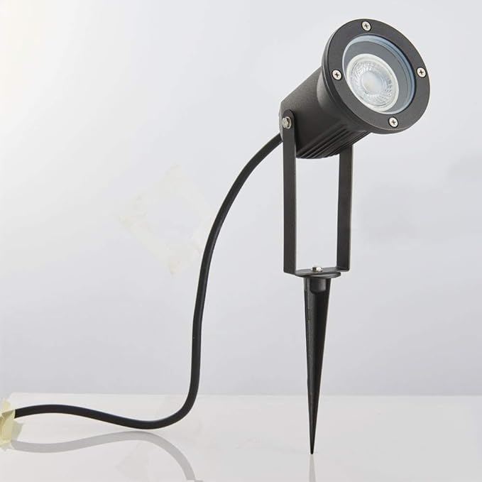 Outdoor Garden Ground Spike Mount Spotlight | Single | Textured Black ...