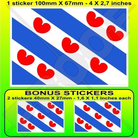 Amazon.com: FRIESLAND Province Frisia Flag Netherlands, Fryslân ...