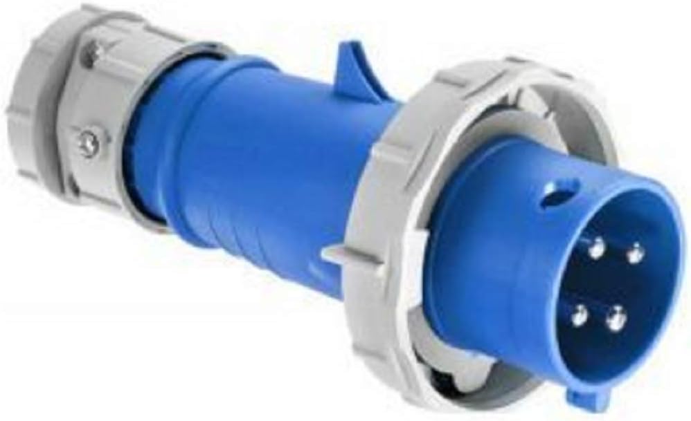 IEC 309 460P9W Plug, 60A, 250V, 3 Pole, 4 Wire, 3-Phase, Watertight ...