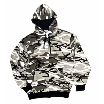 DMC Technics Zip Hoodie Urban Camo Small: Amazon.co.uk: Clothing