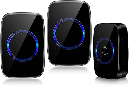 Wireless Doorbell, Ring Door Bell Chime Kit, Waterproof 2 Plug in ...