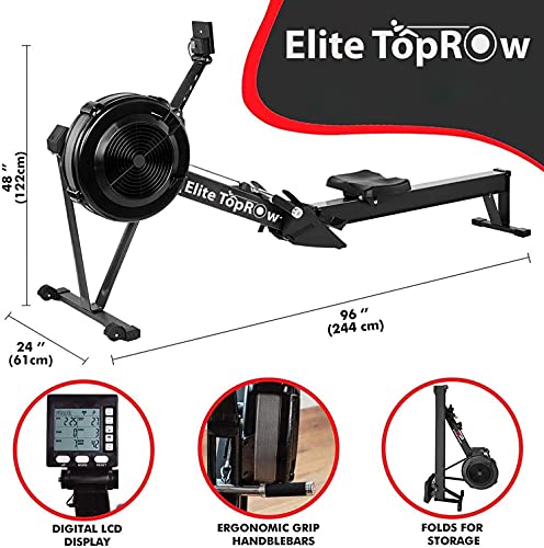EliteTopRow Rowing Machine, Ultra-Quiet Foldable Rowing Machines for ...
