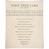 Amazon.com: First They Came Then They Came For Me Art Print. 60 Colours ...