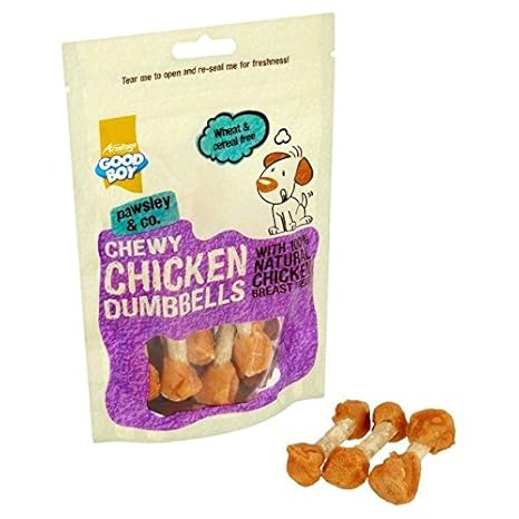 Amazon.com : Good Boy Chewy Chicken Dumbbells 100g (Pack of 4) : Pet ...