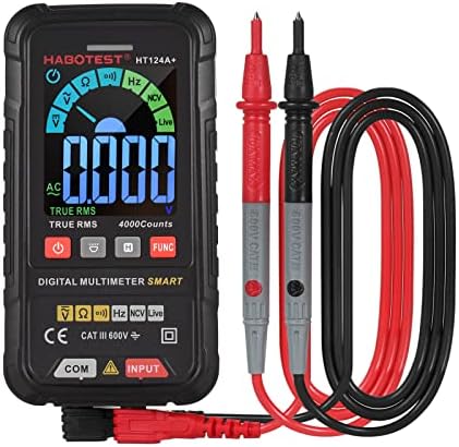 HT124A+ Multimeter 4000 Counts True RMS Smart Digital Multimeter 600V ...