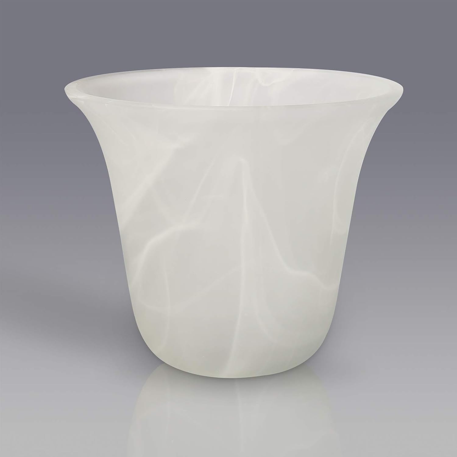 Alabaster Glass Shade, 5.12inch High, 5.83inch Diameter, 1.65inch ...