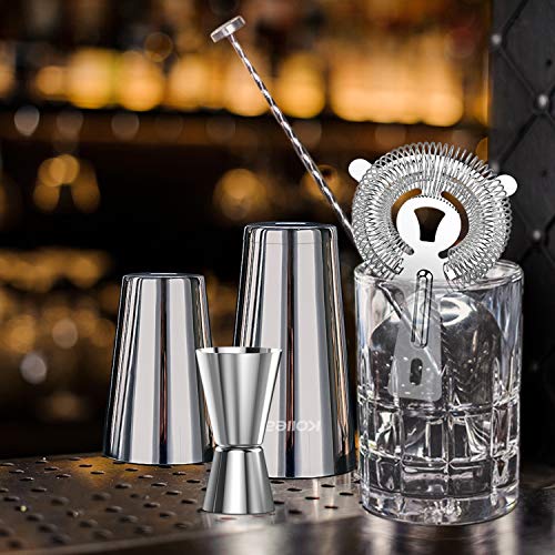 Cocktail Shaker Set, Kollea Cocktail Shaker and Strainer, 6-Piece ...