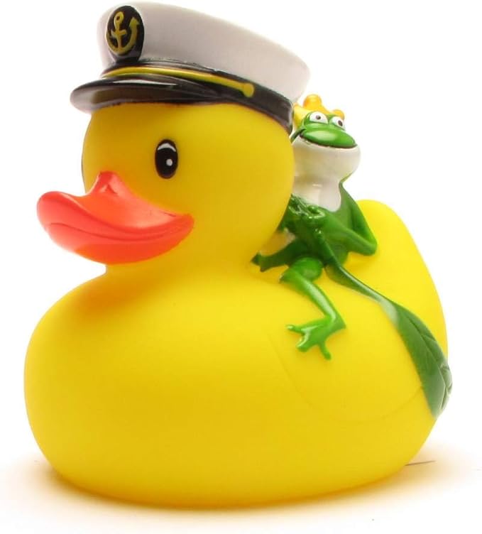 Rubber Duck Captain with frog king: Amazon.co.uk: Baby