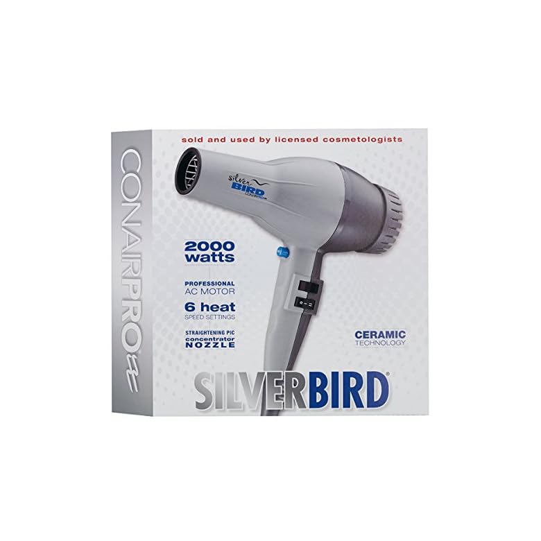 Conair Pro Silver Bird Hair Dryer SB307W